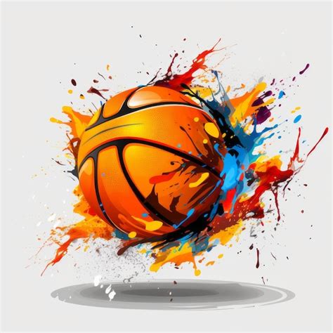 Premium Photo Dunk Into Action Vibrant Basketball Clipart On Template