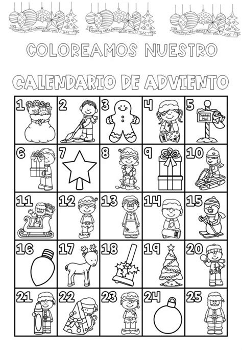 Vamos A Colorear Unos Bonitos Calendarios De Adviento