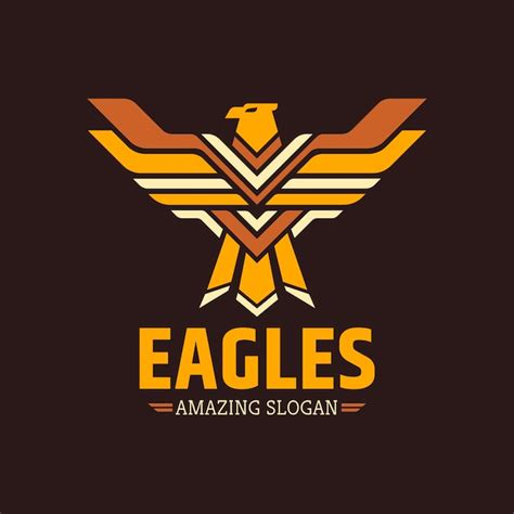 Plantilla de diseño de logotipo de eagle Vector Premium