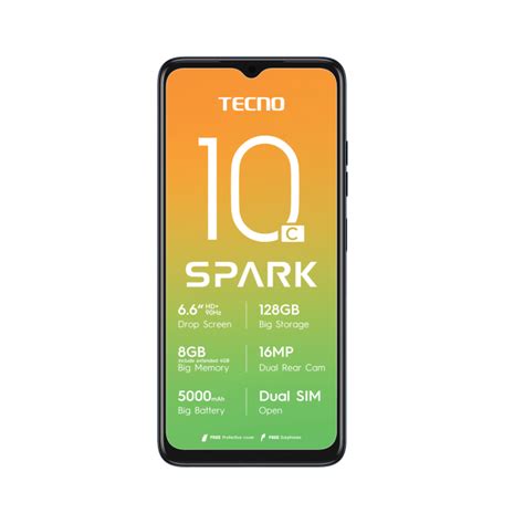 Tecno Spark 10c 128GB DS Meta Black HiFi Corporation