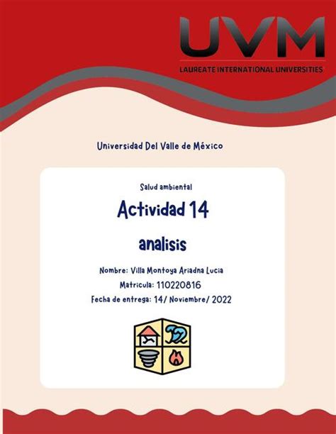 Actividad 14 Análisis Salud Ambiental Ariadna Montoya uDocz
