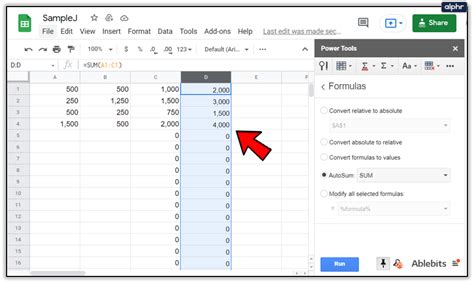 How To Add Excel Table In Gmail Apply Formula Column Only Once