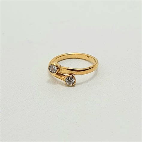 Jual Cincin Bayi Emas Muda Silang Mata Putih Gram Indonesia Shopee