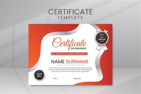 Un certificado de excelencia está hecho por un certificado de