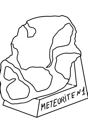 Dibujo de meteorito para colorear Imprime y Colorea en Línea