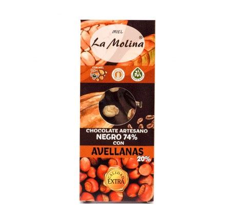 CHOCOLATE NEGRO 74 AVELLANAS LA MOLINA 100GR