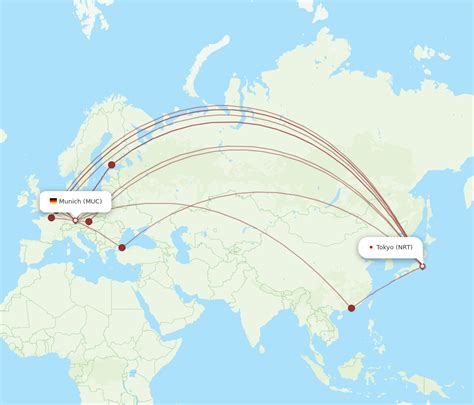 All Flight Routes From Tokyo To Munich Nrt To Muc Flight Routes