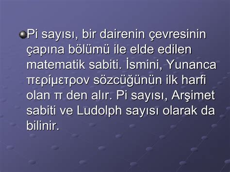 PPT Pİ SAYISI PowerPoint Presentation free download ID 5355173