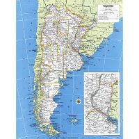Grande mapa político y administrativo de Argentina con principales