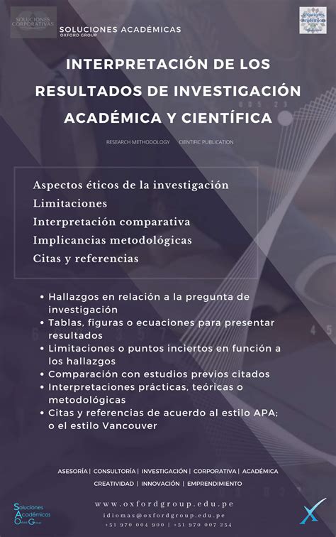 Interpretaci N General De Los Resultados De Investigaci N Acad Mica Y