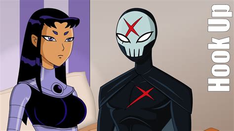 Cartoon Hook Ups Red X And Blackfire Youtube