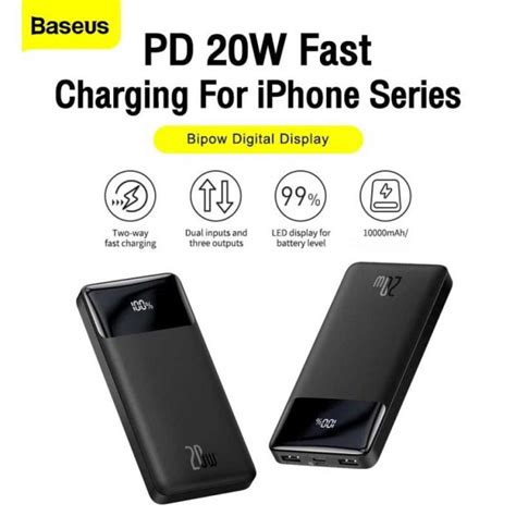 Bauseus Bipow Digital Display 10000mAh Power Bank 20W Baseus Pakistan