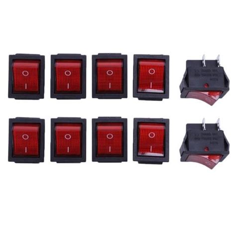 10 X Interrupteurs A Bascule DPST On Off 16A 250V 20A 125V AC