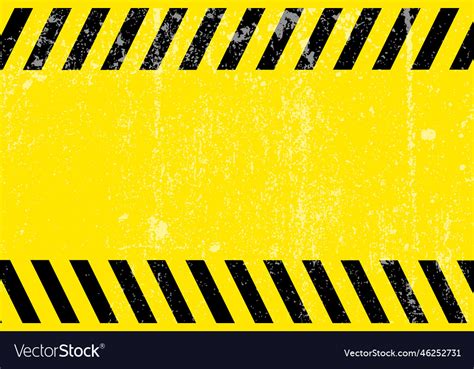 Black And Yellow Warning Line Striped Rectangular Vector Image