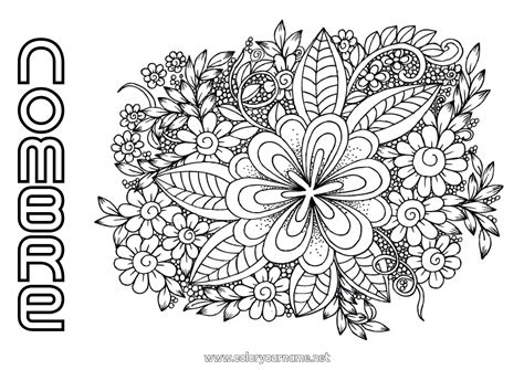 Nº de colorear 1736 Flores Calma y zen Mandala