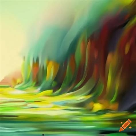 Surreal Landscape With Vibrant Colors On Craiyon