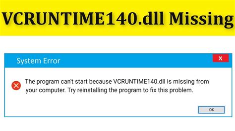 How To Fix VCRUNTIME140 Dll Is Missing Error Windows 10 8 7 YouTube