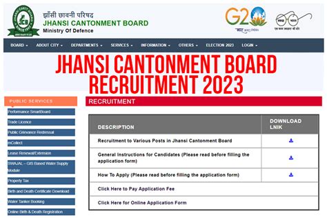Jhansi Cantonment Board Recruitment 2023 झस छवन परषद रकरटमट