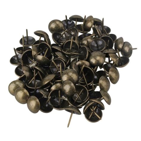 100 Pièces Élégant Bronzé Clous De Sellerie Punaises Clous Meuble