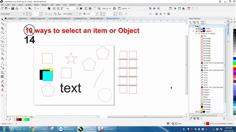Corel Draw Tips Tricks 14 Ways To Select An Item Or Object YouTube