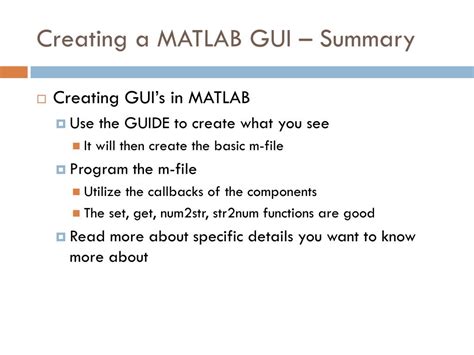 ppt introduction to the graphical user interface gui in matlab powerpoint presentation id