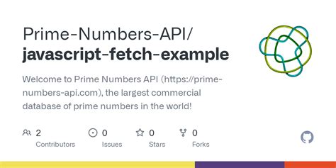 GitHub Prime Numbers API Javascript Fetch Example Welcome To Prime