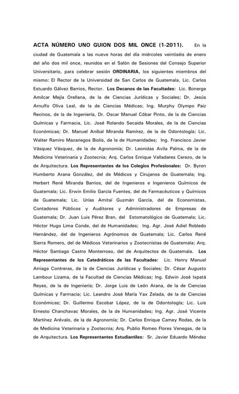 PDF ACTA NÚMERO UNO GUION DOS MIL ONCE 1 2011 En la DOKUMEN TIPS