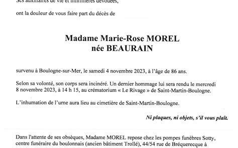 Madame Marie Rose Morel Pompes Fun Bres Toupet Sotty