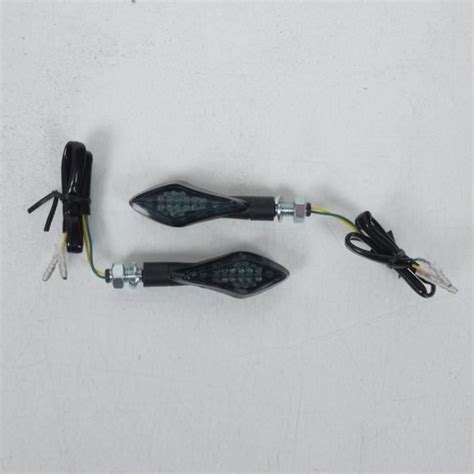 Paire De Clignotant Led Hunter Noir Mat Fum Chaft Pour Moto Yamaha