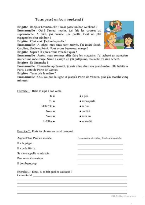 Épinglé par French Zone sur Comprehension intermediate Feuilles de