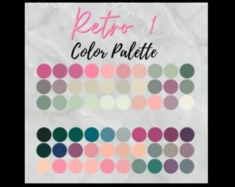 Rustic Rainbow Procreate Color Palette Rainbow Color Etsy