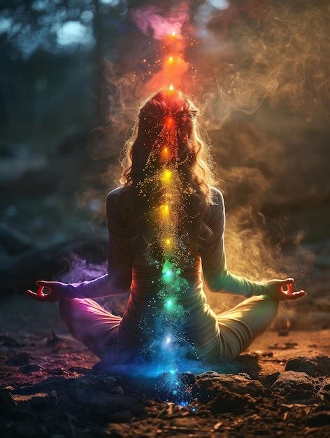 Premium Photo Woman In Lotus Position Meditating