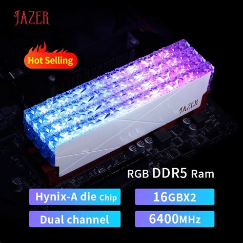 Jazer Mem Ria Hynix Luz RGB Para Computador Desktop DDR5 6400MHz 16GBX2
