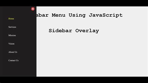 How To Create Animated Sidebar Menu Using Html Css And Javascript 2021 Part 1 Tutorials Dev