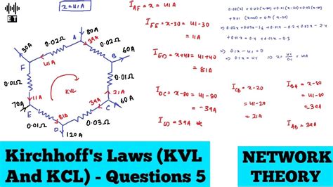 Kirchhoff S Laws KVL And KCL Questions 5 Network Theory YouTube