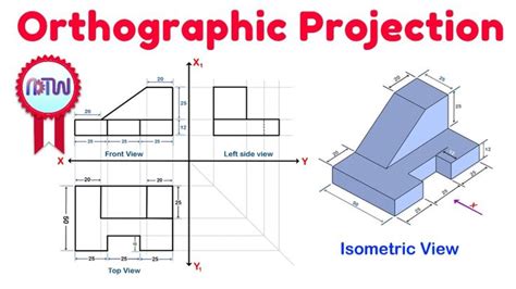 Orthographic Projection From Isometric View In Engineering Drawing In