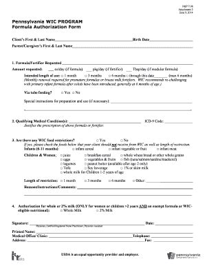 Wic Formula Form Fill And Sign Printable Template Online