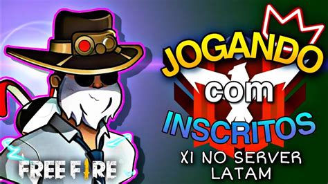 FREE FIRE AO VIVO JOGANDO INSCRITOS RUMO AO MESTRE X1 Dos