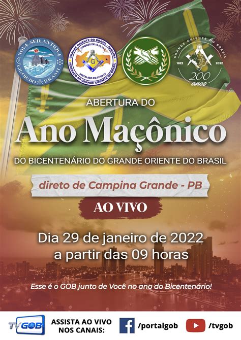 Grande Oriente Do Brasil Abertura Do Ano Ma Nico Do Bicenten Rio Do