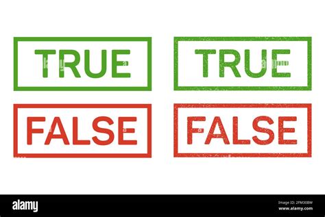 Set Of Grunge Rubber Stamps With Words True And False Vector