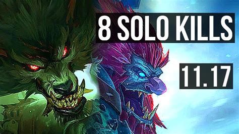 Warwick Vs Trundle Top Defeat Rank Warwick Solo Kills