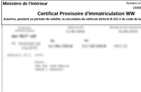 Carte Grise Qu Est Ce Que Le Certificat Provisoire