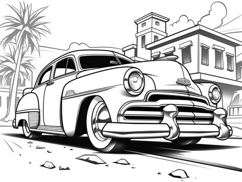 Iconic Lowriders Coloring Book Coloring Page