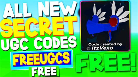 NEW ALL WORKING UPDATE CODES FOR UGC LIMITED CODES ROBLOX UGC