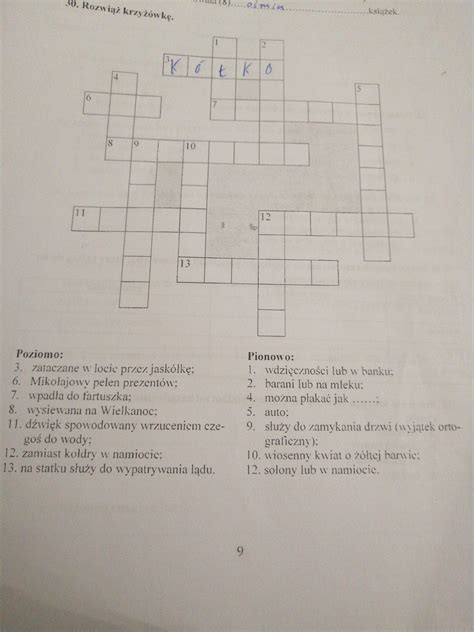 Krzyżówka na 15 pkt kochani proszę o szybką pomoc jeżeli łaska