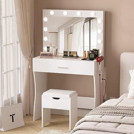 Amazon Vabches Makeup Vanity Desk With Mirror And 12 Lights 3
