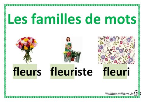 Affichage Famiile De Mots