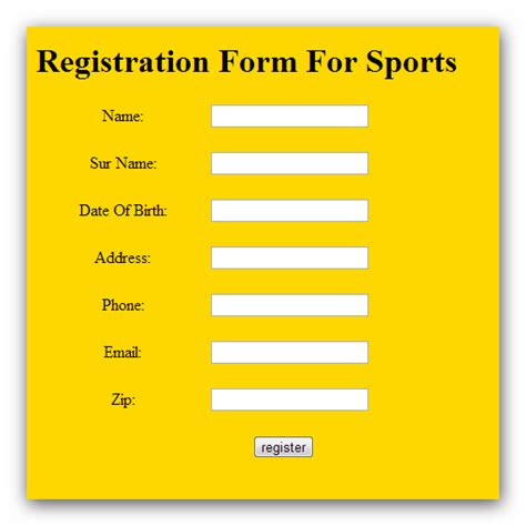 Registration Form In Html Code With Css And Javascript Modern