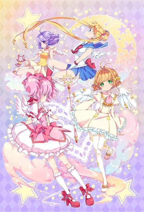 Kaname Madoka Kaname Madoka Kinomoto Sakura Tsukino Usagi Sailor Moon And 3 More Mahou