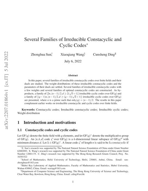 several families of irreducible constacyclic and cyclic codes deepai